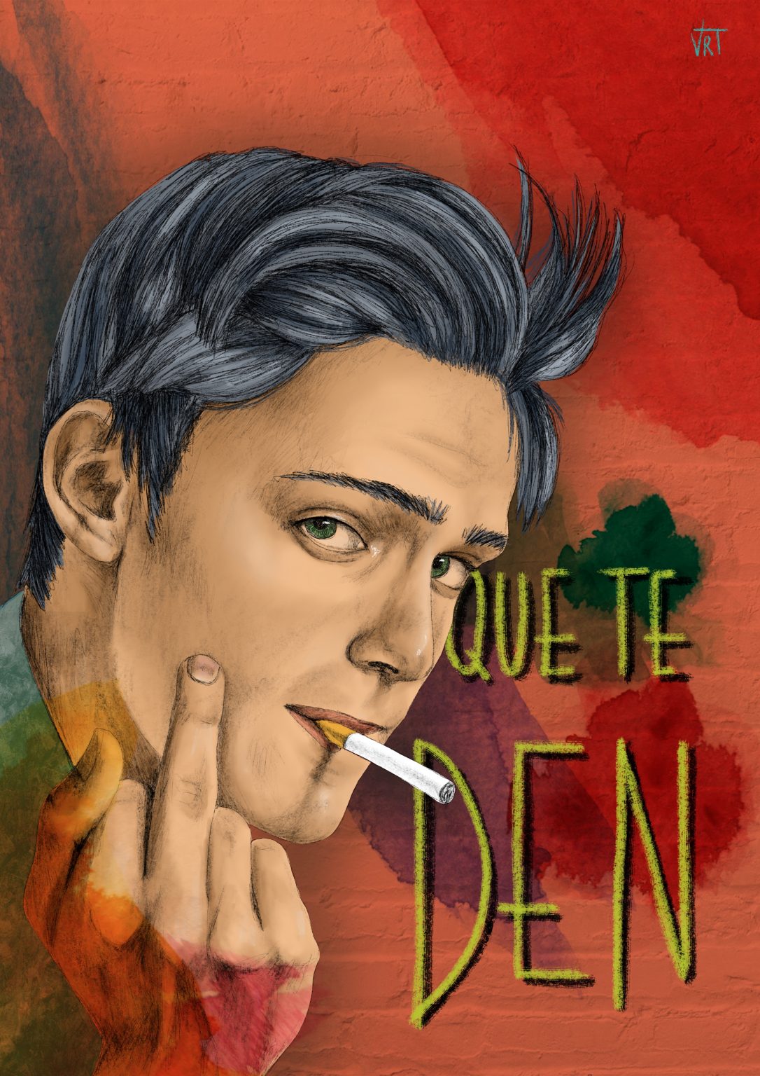 Que te den – Ilustración artística contemporánea en lámina decorativa ...